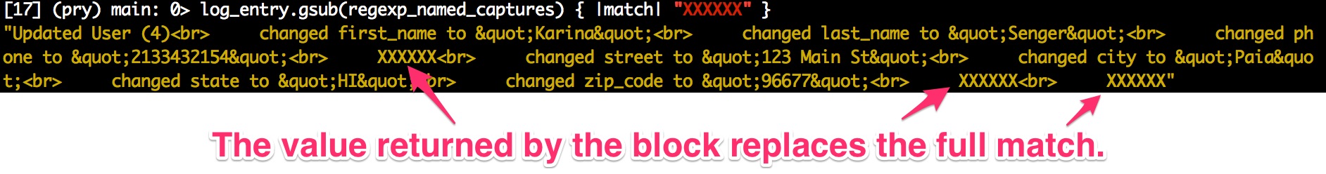 Masking PII With Ruby Gsub With Regular Expression Named Match Groups 